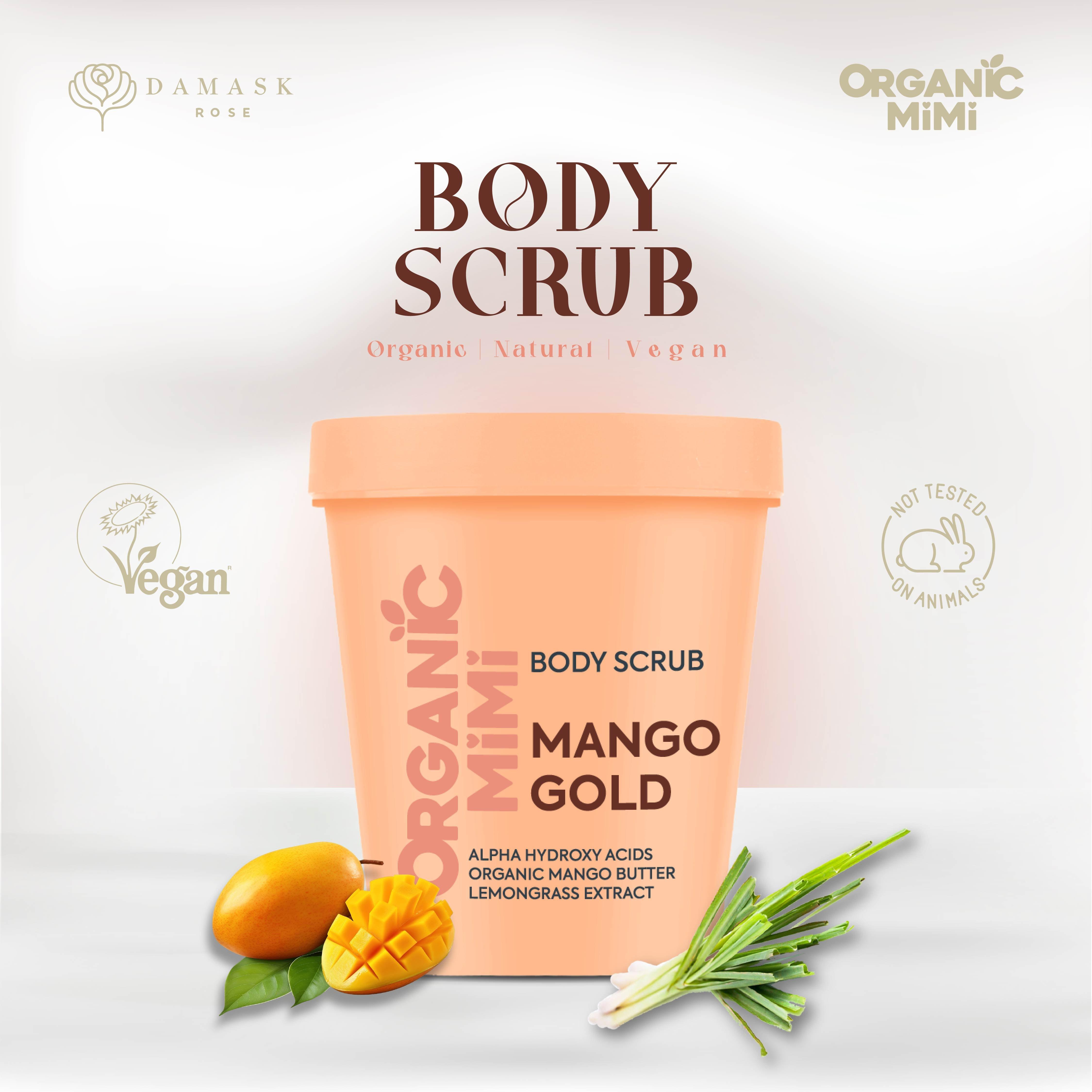 ORGANIC MIMI, BODY SCRUB MANGO GOLD, 250 g – Veganist